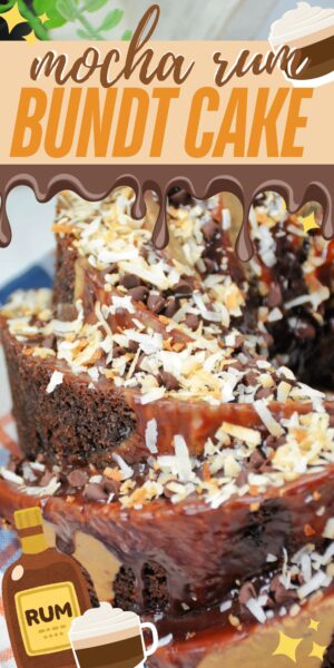 Mocha Rum Cake with Espresso Glaze and Chocolate Ganache - Bundt Pan ...